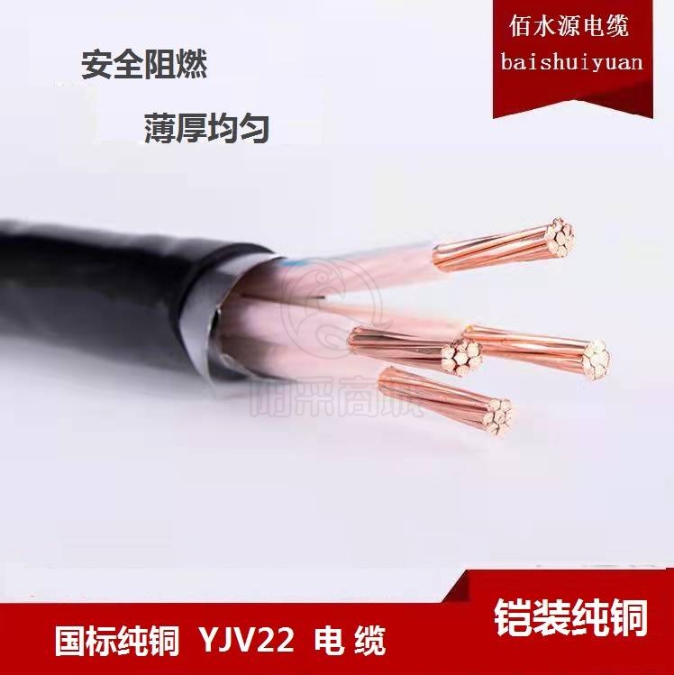 国铁佰水源 铜芯铠装电缆 YJV22 0.6/1KV 4*70 米 | 云端工厂 - 西安隆利峻信息科技有限公司